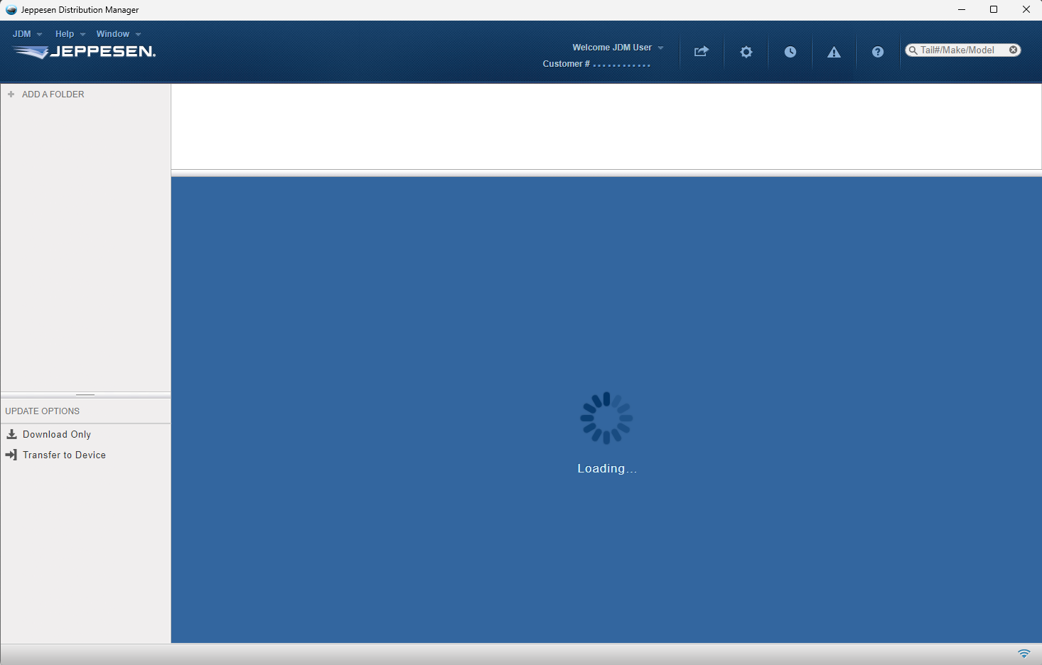 "There are no services to display" or "Loading..." in Jeppesen ...